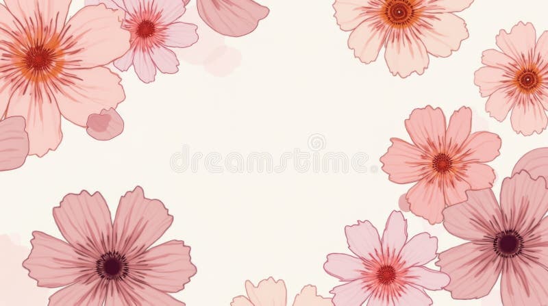Stylized Floral Design with Ombre Watercolor Effect for Art Projects ...