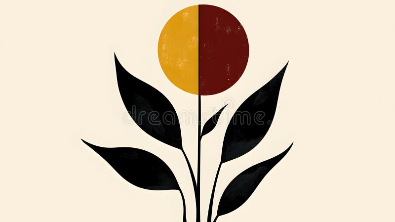 Stylized Flower Design with Bold Colors Stock Image - Image of creative ...