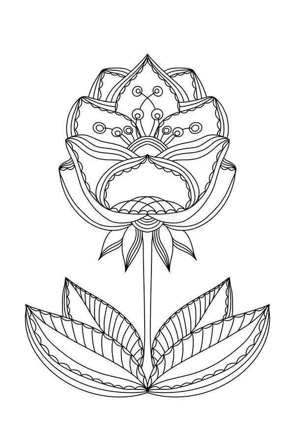 Stylized Flower Drawing Stock Illustrations – 40,458 Stylized Flower ...