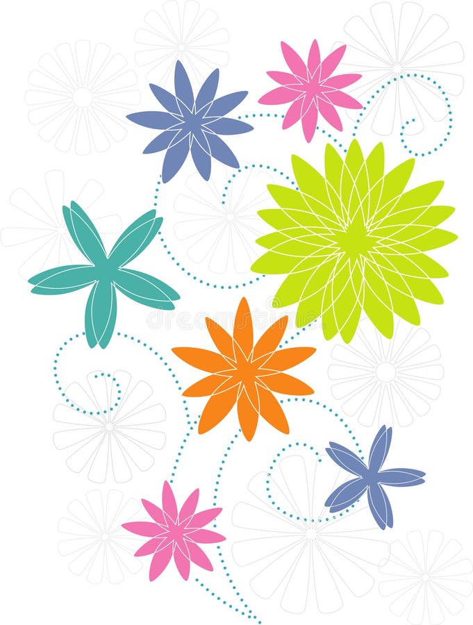 Stylized flower motif stock vector. Illustration of swirls - 6085459