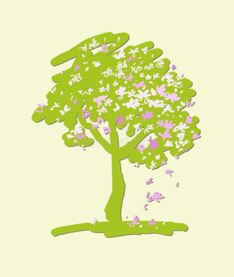 Crabapple Tree Stock Illustrations – 80 Crabapple Tree Stock ...
