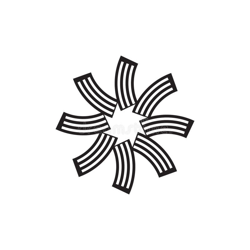 Stylized Flowers Logo Icon Symbol Template Design Stock Vector ...