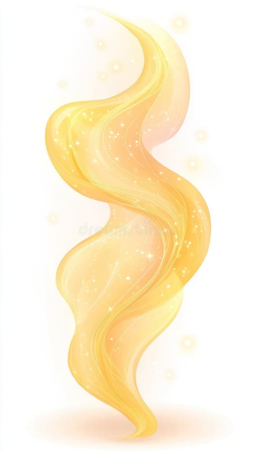 A Stylized, Flowing Golden Shape with a Shimmering Effect, Suggesting ...