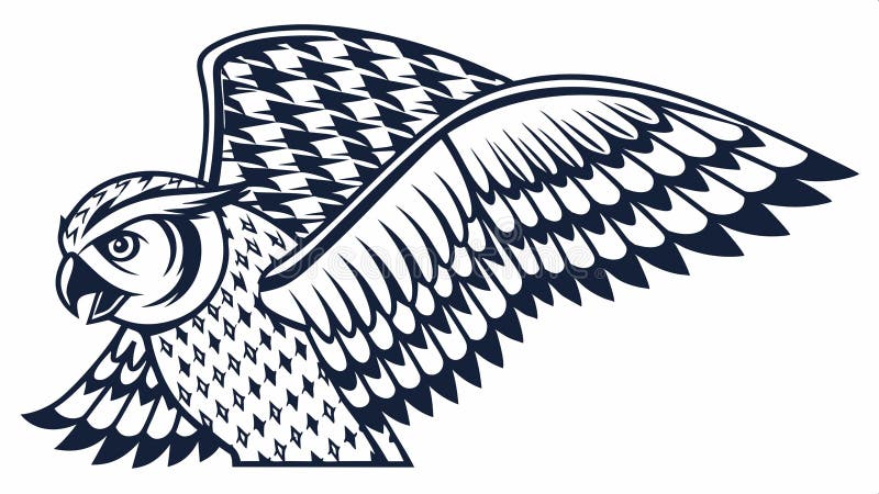 Stylized Flying Owl Illustration, Bird, Nature, and Dynamic Movement ...