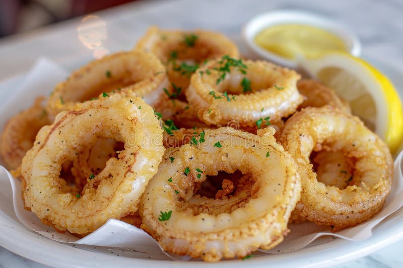 Stylized Food Photography Featuring Elegant Calamari Presentation and ...