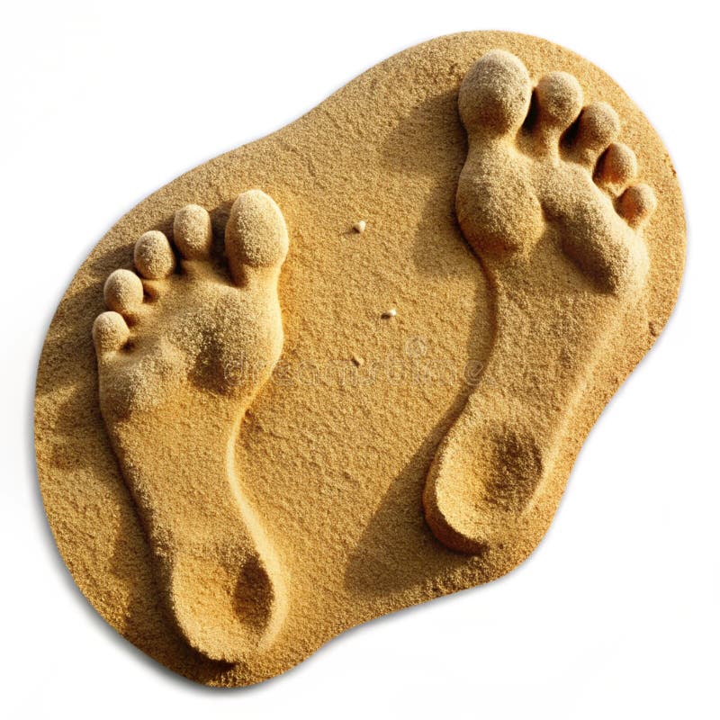Stylized Footprints in Sand Symbolizing Journey Stock Illustration ...
