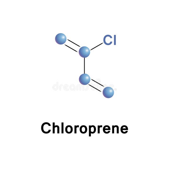 Stylized Formula of Chloroprene Stock Vector - Illustration of formula ...
