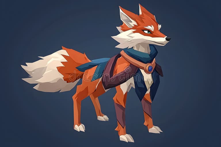 Stylized Fox Character Design Stock Illustration - Illustration of ...