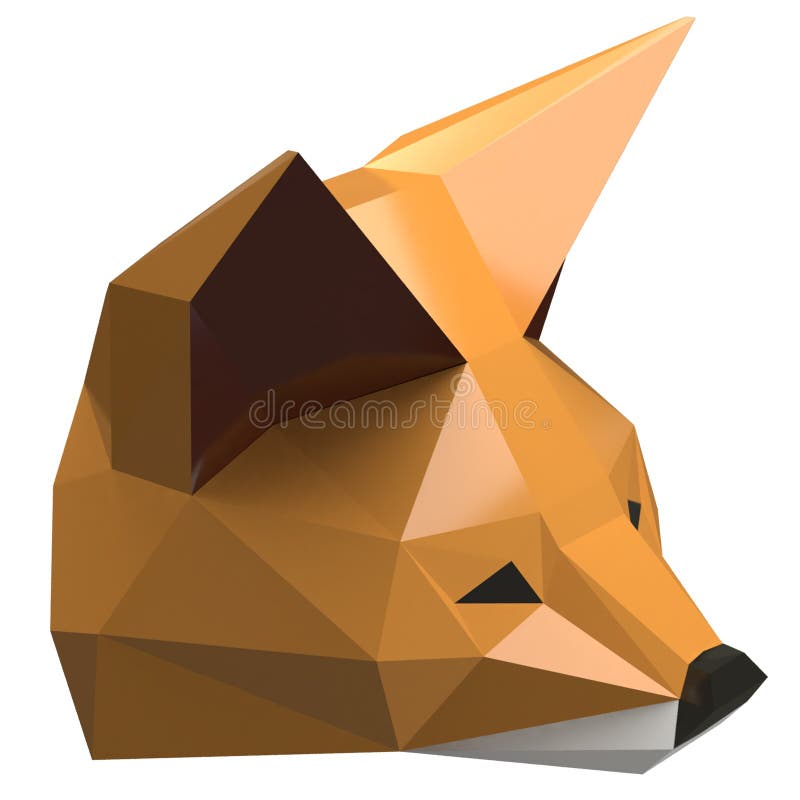Stylized fox head stock illustration. Illustration of predator - 316112444