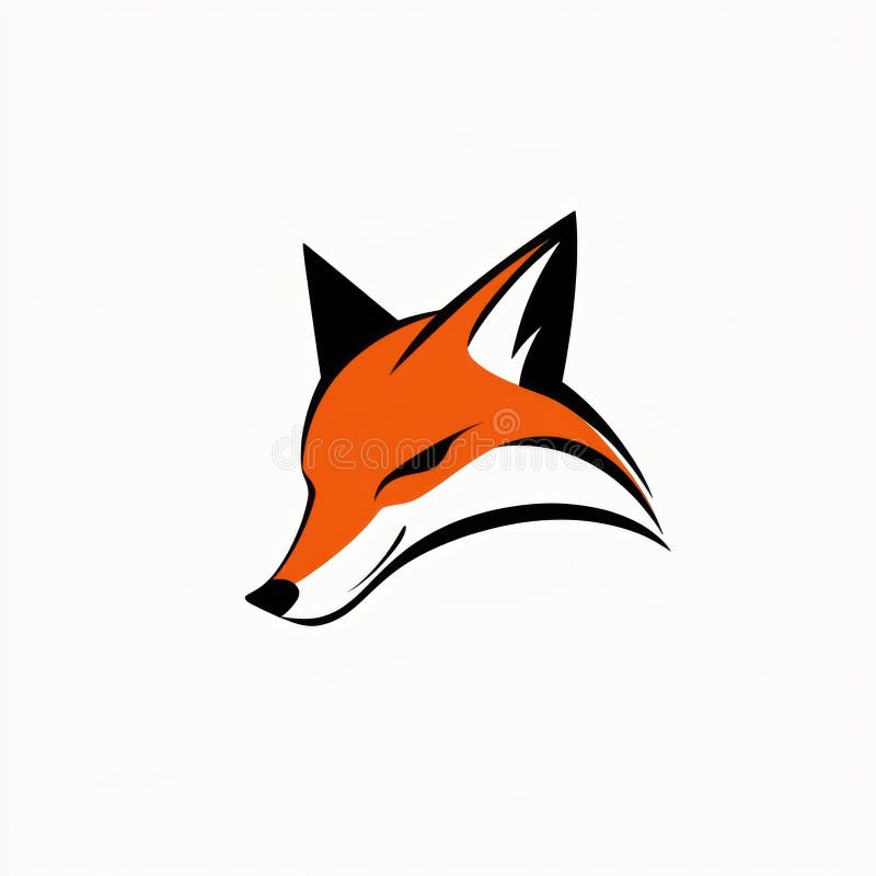 Stylized Fox Head Logo stock illustration. Illustration of woodland ...