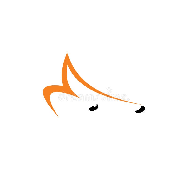 Stylized Fox Logo Icon Design Element Stock Vector - Illustration of ...