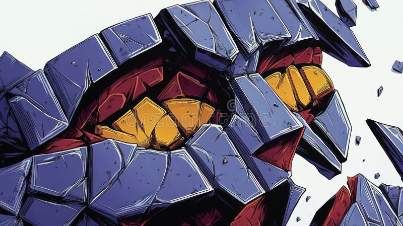 Shattered Stone Colossus: a Powerful Image of Destruction Stock ...