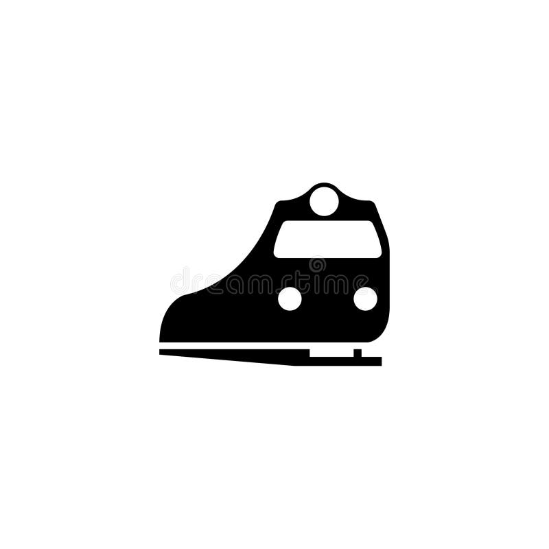 Stylized Front View Icon of a Minimalist Train Stock Vector ...