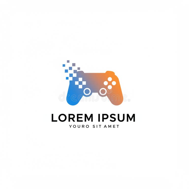 Stylized Gaming Controller Logo with a Gradient from Blue To Orange ...