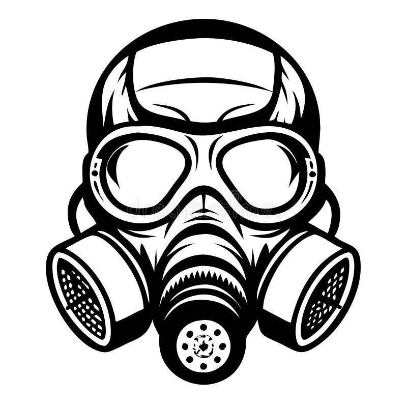 Stylized Gas Mask Vector Design for Tattoo Art and Graphic Projects ...