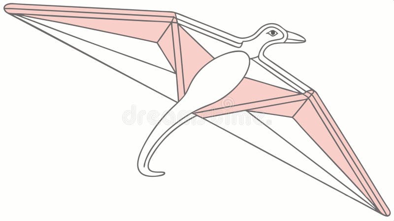 Stylized Geometric Bird Illustration in Flight Vector Design Generative ...