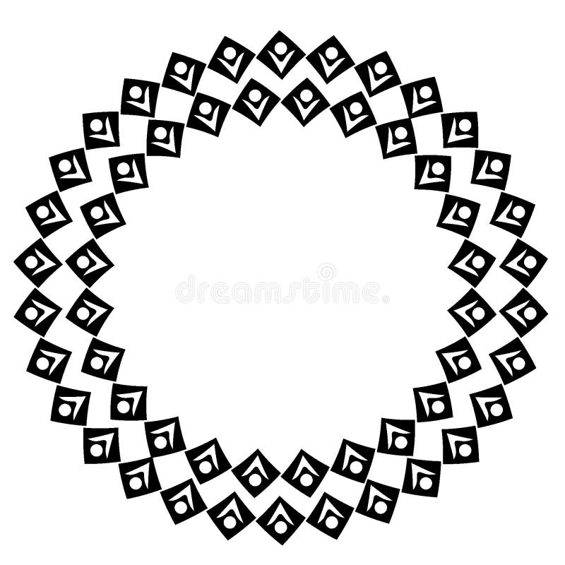 Stylized Geometric Pattern on a Square Background. Shape Stock Vector ...