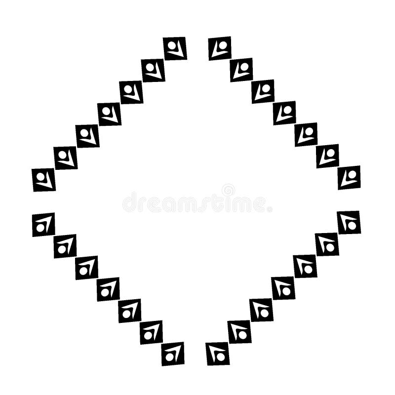 Stylized Geometric Pattern on a Square Background. Shape. Ethnic Stock ...