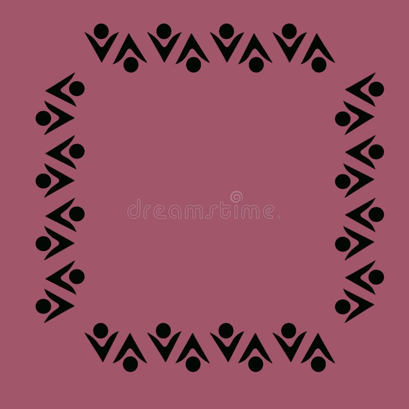 Stylized Geometric Pattern on a Square Background. Shape Stock Vector ...