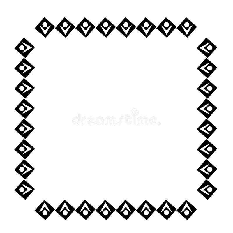 Stylized Geometric Pattern on a Square Background. Shape Stock Vector ...