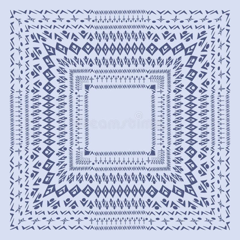 Stylized Geometric Pattern on a Square Background. Shape Stock Vector ...