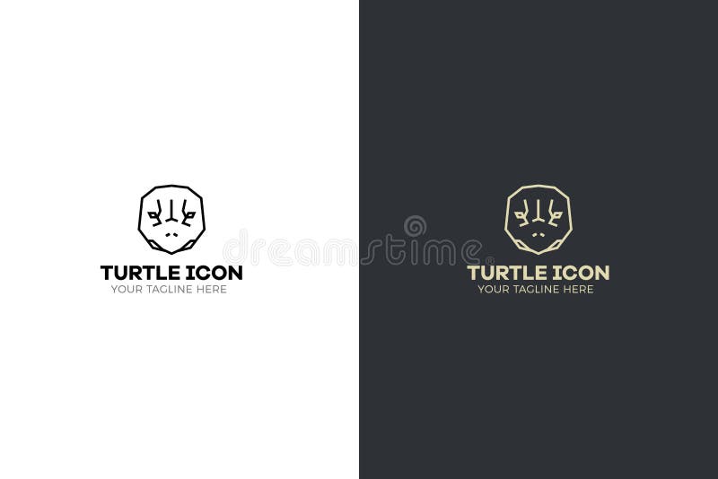 Stylized Geometric Turtle Head Illustration. Vector Icon Tribal ...