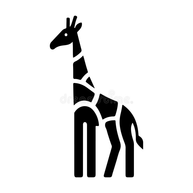 A Stylized Giraffe Silhouette Adorned with Elegant Tribal Patterns ...