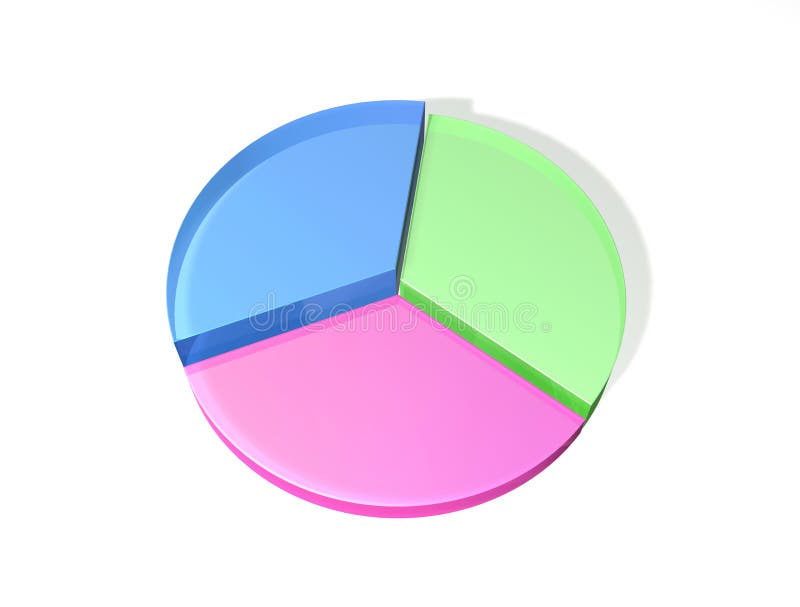 Stylized Glass Round Infographic. Three Parts Stock Illustration ...