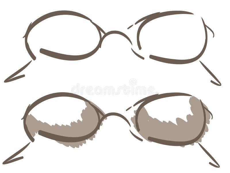 Stylized glasses isolated stock illustration. Illustration of stylized ...