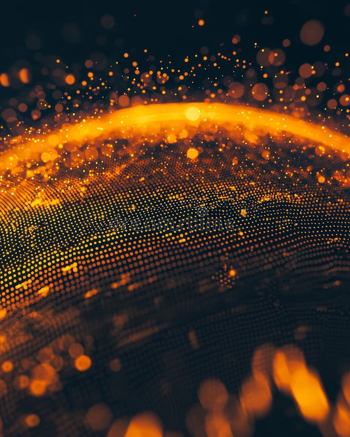 A Stylized Globe Against a Backdrop of Data-driven Technology, with ...