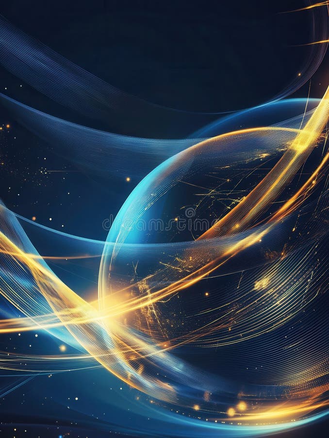 Stylized Globe with Glowing Lines and Gradient Background for ...