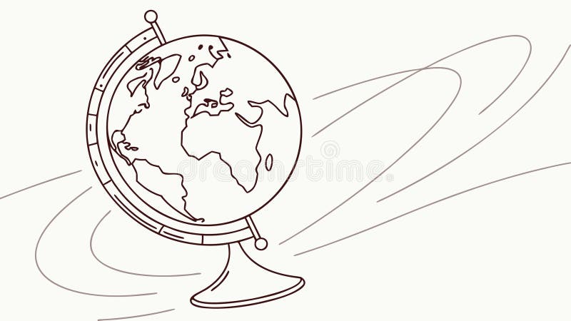 Stylized Globe Vector Art, Vector Design Generative AI Stock Vector - Illustration of line ...