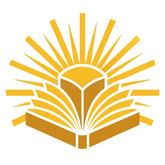 Golden Book Icon with Light Rays: Education, Knowledge, and Learning ...