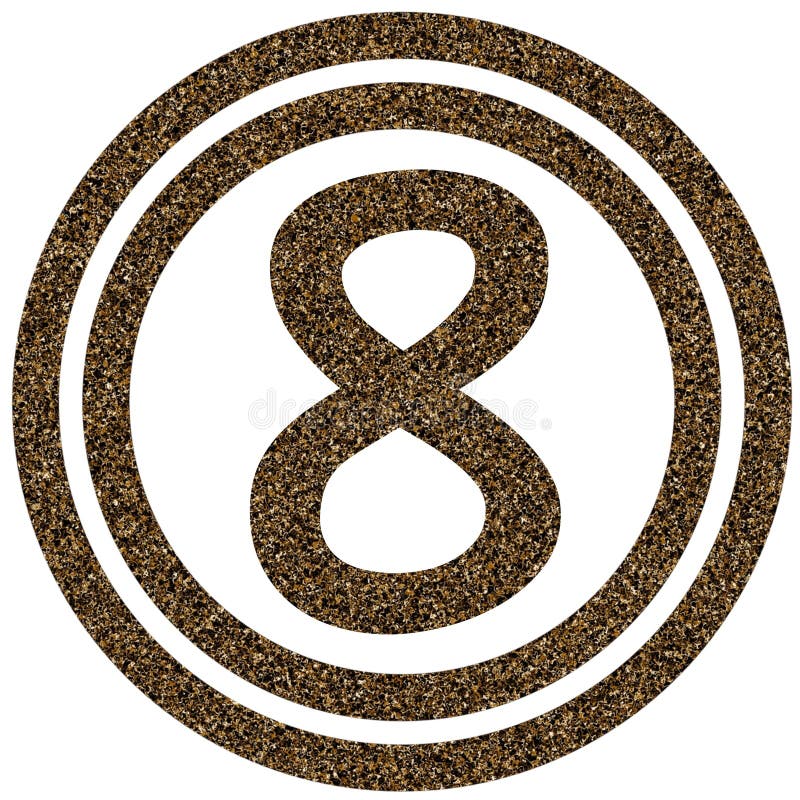 Stylized Golden Number 8 Design Suitable for Textile Prints and ...