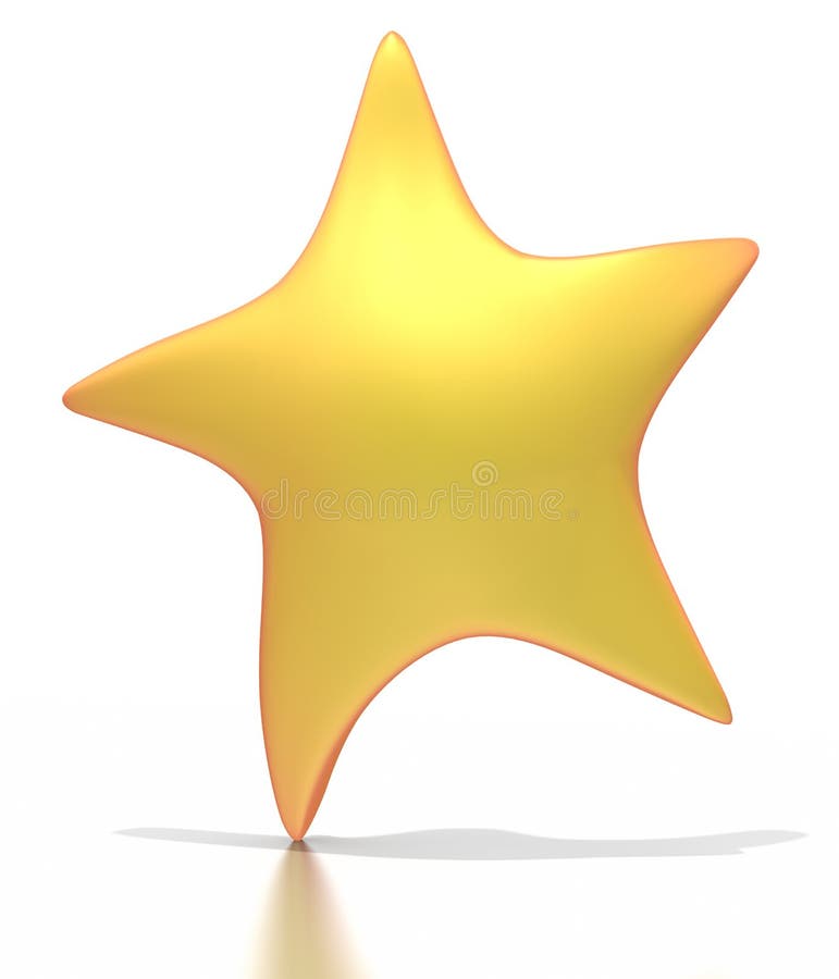Stylized Golden Star On White Background Stock Illustration ...