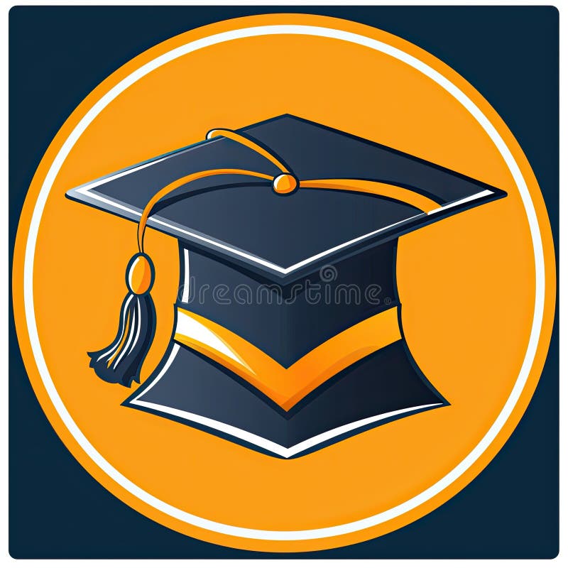 Stylized Graduate Silhouette with Laurel Wreath. Stock Illustration ...