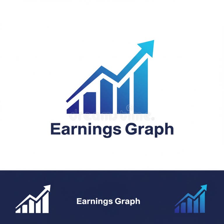 Stylized Graph Logo with Three Ascending Bar Elements and a Blue ...