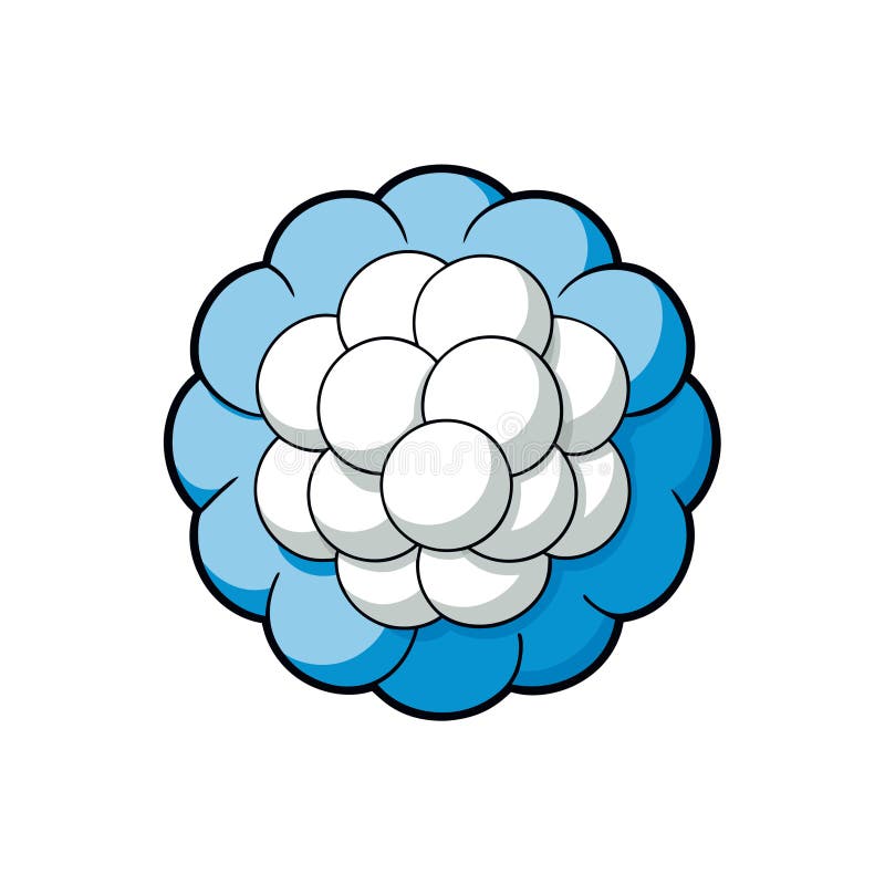 Stylized Ball Cluster Graphic with Blue and White Spheres Stock ...
