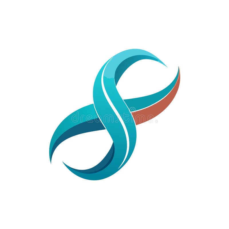 Abstract Turquoise Ribbon Graphic, Concept of Connection and Flow, on ...