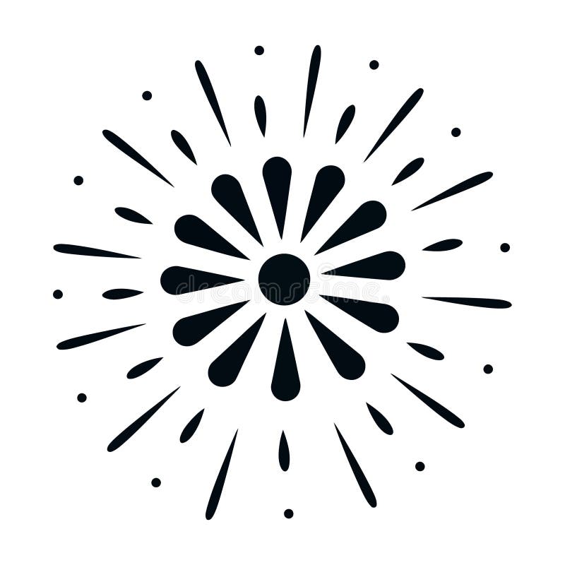 Silhouette Firework Explosion Graphic Vector Illustration Stock ...