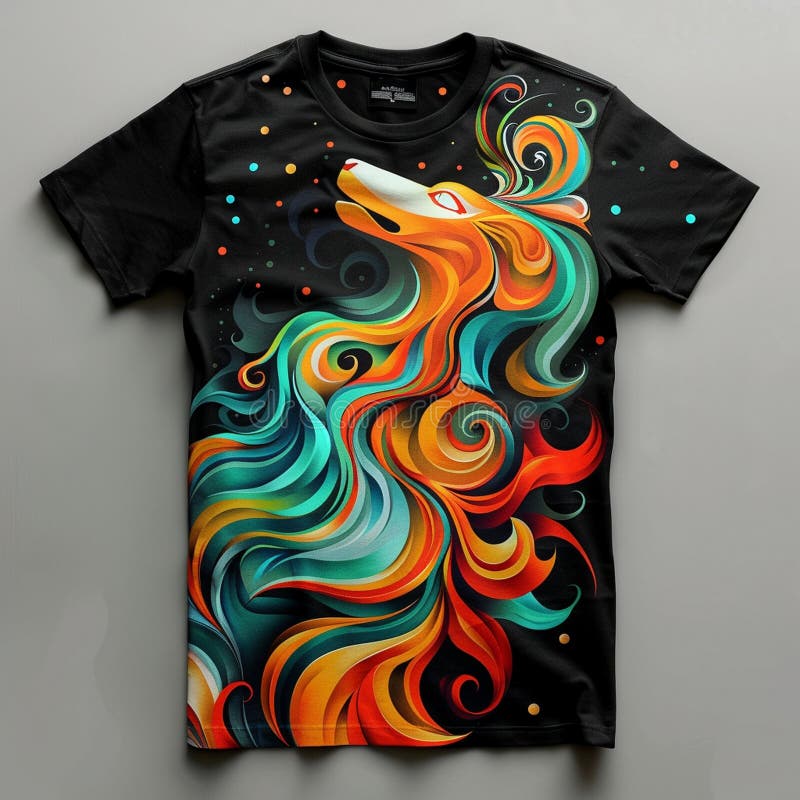 Stylized Graphic Tee Design with Statement Stock Illustration ...