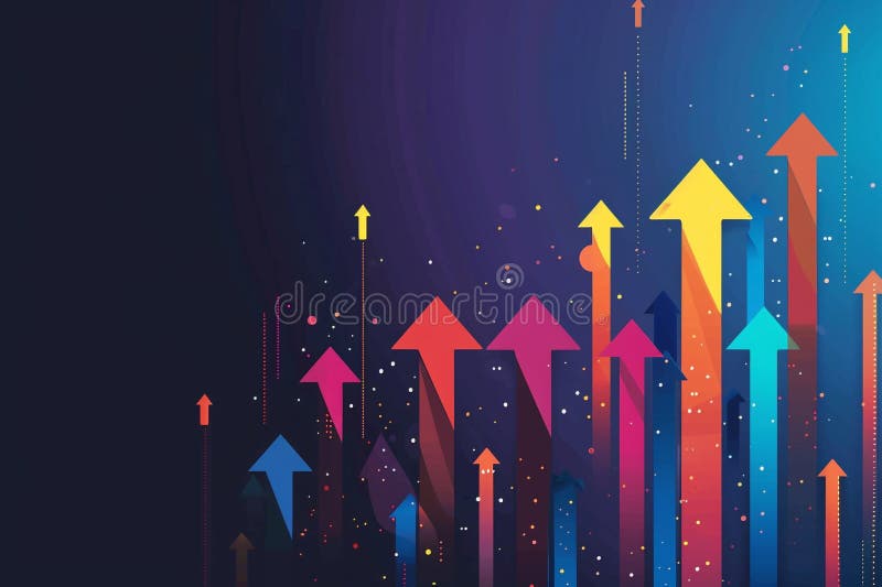 A Stylized Graphic of an Upwardpointing Arrows Symbolizing Business ...