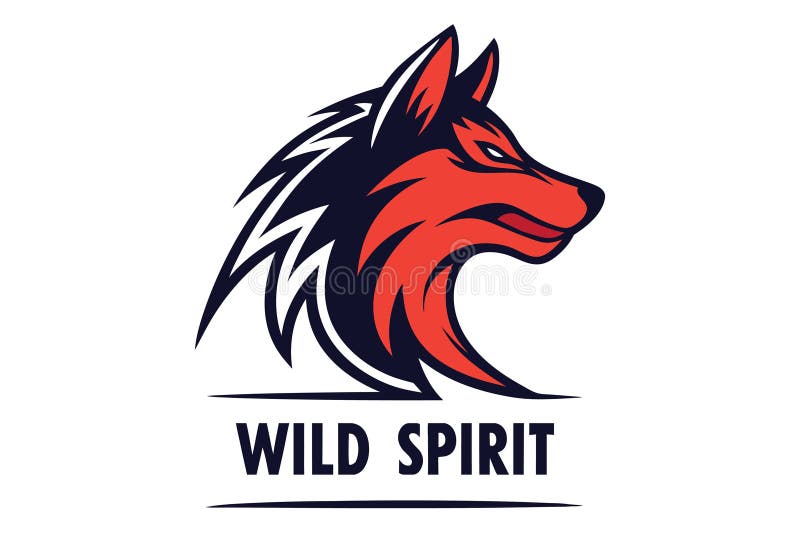 Stylized Graphic of a Wolf S Head Logo with Sharp Stock Vector ...