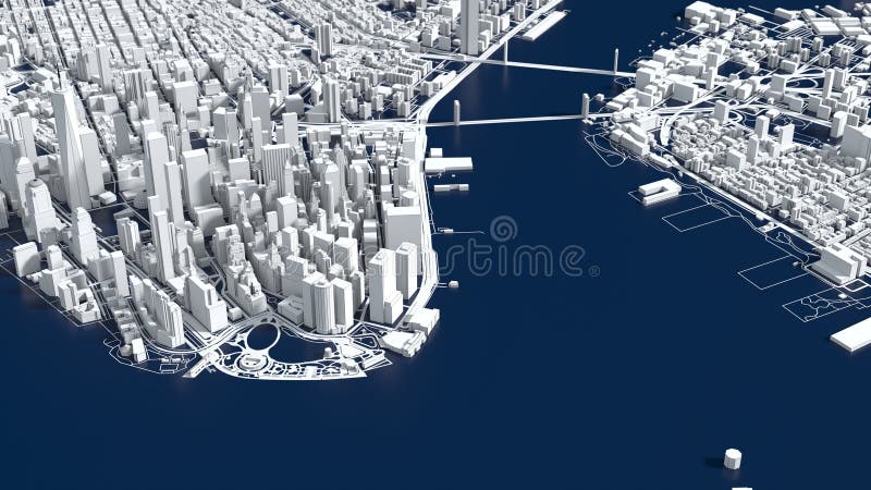 Stylized Graphics City of New York Stock Illustration - Illustration of ...