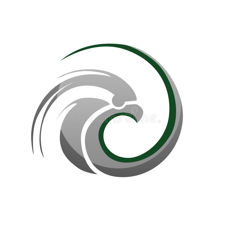 Stylized Gray Eagle for a Logo on a White Background. Background ...