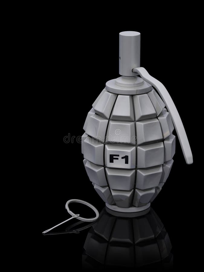Stylized grenade stock illustration. Illustration of computer - 6553574