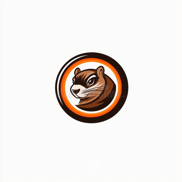 Groundhog Logo Design stock illustration. Illustration of label - 366553431