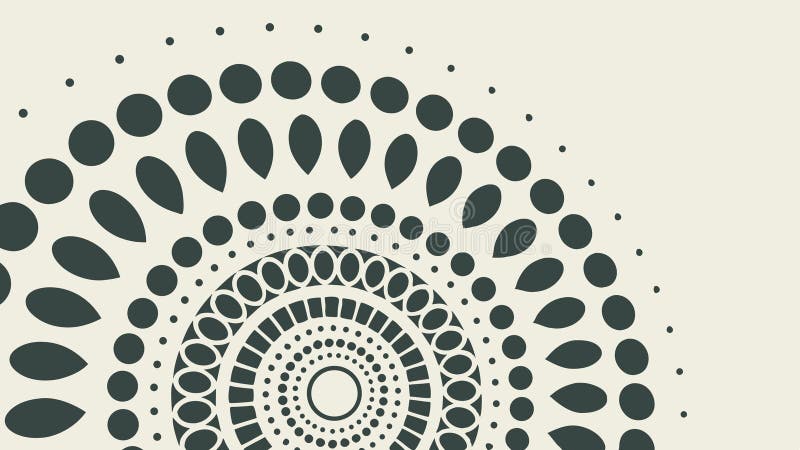 Stylized Half-Sun Radial Pattern with Dot Accents, Vector Design ...