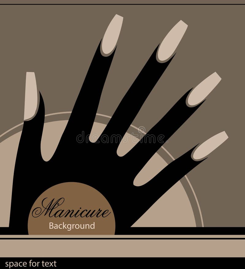 The Stylized Hand with a Manicure Stock Vector - Illustration of ...