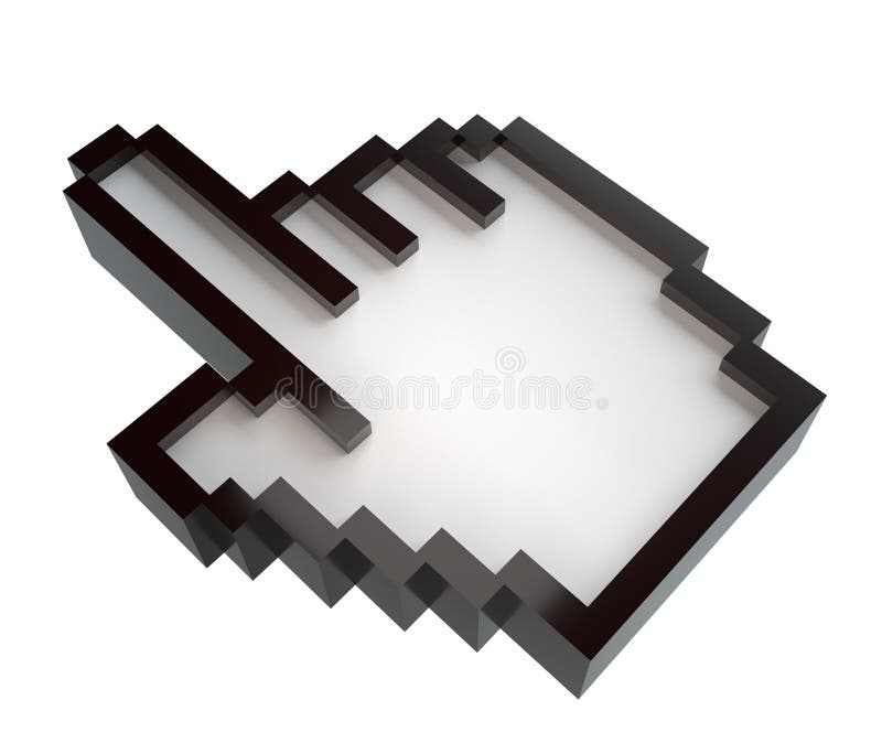 Stylized Hand Pointer. Isolated Render Stock Illustration ...